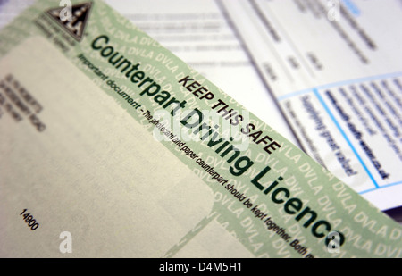 Driving licence, old driving licence, document, old, grey, class three ...