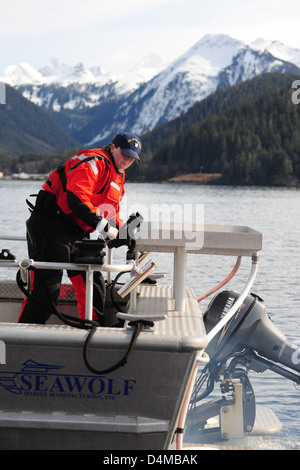 U.S. Coast Guard Station Ketchikan inspects a commercial fishing vessel ...