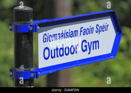 Outdoor gym gymnasium sign notice equipment fitness exercise Schull ...