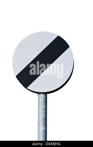 National speed limit signs, sign, end of speed limit sign Stock Photo ...