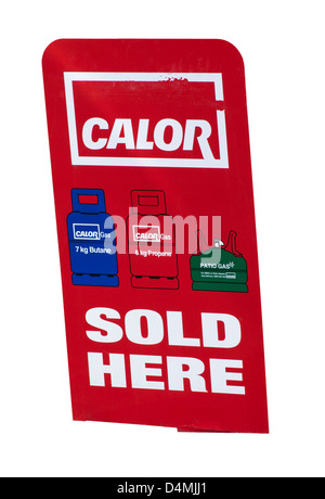 Sign for Calor Gas Sold Here Stock Photo - Alamy