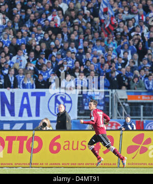 Nuremberg's Markus Feulner celebrates his 1-1 goal during the ...