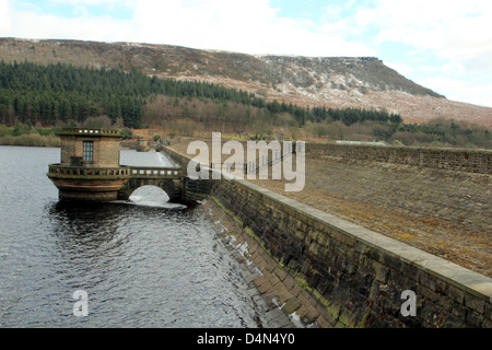 draw off towers ladybower dam reservoir derbyshire england uk Stock ...