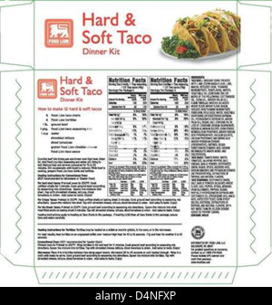 Taco dinner kits from Food Lion, Hannaford, Kroger, and Winn-Dixie have ...