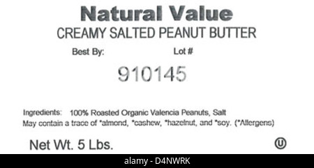 Sunland Inc., under the Archer Farms brand, has recalled cashew butter ...