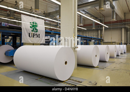 Dörpen, Germany, huge rolls of paper at Nordland Papier Stock Photo - Alamy