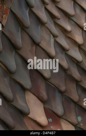 Detail of the roof. Work of Gaudi Stock Photo - Alamy