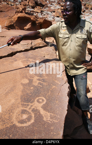 Ancient Rock Art in Twyfelfontein, Namibia Stock Photo - Alamy