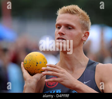German decathlete Pascal Behrenbruch competes over 100m at the German ...