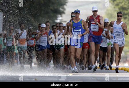 Athletes Compete In The 20km Race Walk At The 12th Iaaf World Stock