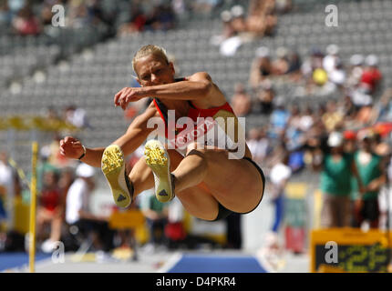 German Jennifer Oeser shown in action during the long jump Stock Photo ...