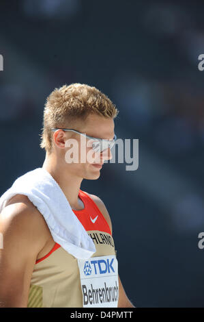 German Pascal Behrenbruch shown in action during the high jump event of ...