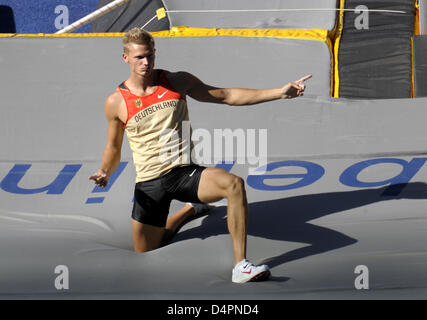 Pascal Behrenbruch of Germany celebrates after winning the decathlon of ...