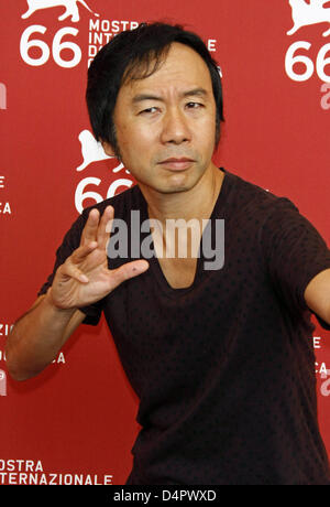 Japanese actor and director Shinya Tsukamoto poses after the press ...