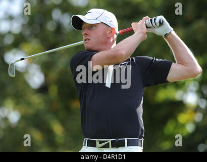 British professional golfer Simon Dyson at the Mercedes-Benz ...