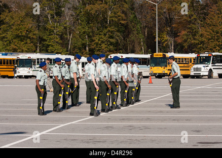 JROTC Platoon Drill With Weapon Competition Stock Photo - Alamy