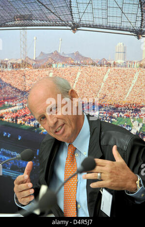 Entrepreneur Willi Bogner pictured at a press conference in the Olympic ...