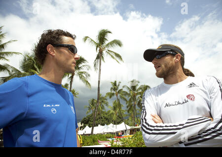 German triathlete and winner of Ironman Hawaii 2005 Faris Al-Sultan ...