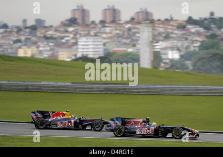 German Formula One rookie Sebastian Vettel of Scuderia Toro Rosso poses ...