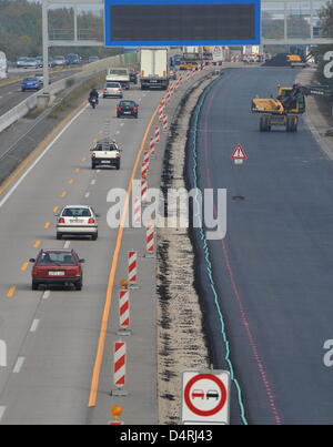 The A5 motorway between Frankfurt Main and Darmstadt is under ...