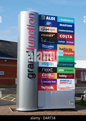 Shops at Grand Junction Retail Park in Crewe Cheshire UK Stock Photo ...