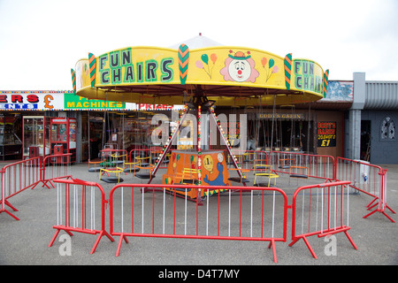 Mablethorpe, UK, empty carousel at Pier Stock Photo - Alamy