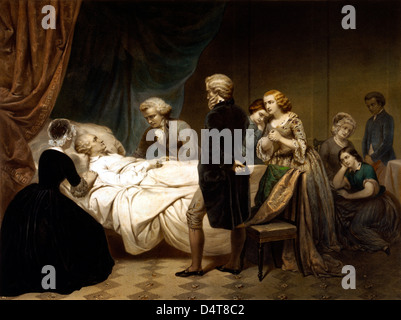 George Washington On His Death Bed, 1799 Stock Photo - Alamy