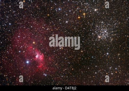 Messier 52 and the Bubble Nebula Stock Photo - Alamy