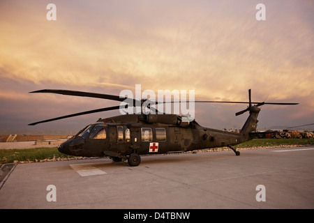 A Sikorsky UH-60 Black Hawk Medevac helicopter of the US Army at the ...