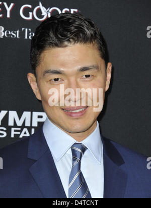 Rick Yune attending the premiere of "Olympus Has Fallen" in Los Angeles ...