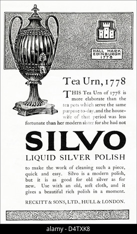 Advertisement advertising Silvo liquid silver polish original old ...
