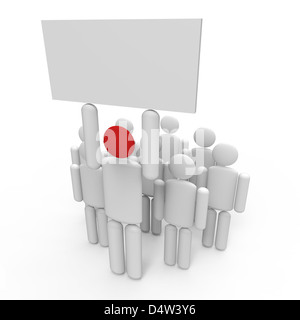 Man figures depicting leadership and teamwork concept Stock Photo - Alamy