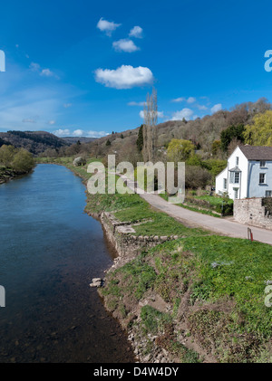 Village of Brockweir River Wye Wye Valley South East Wales Stock Photo ...