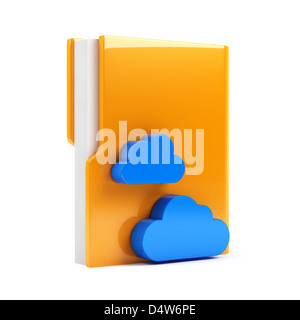 Folder icon isolated on 3d black round button abstract illustration ...