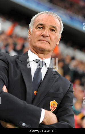 Roma’s head coach Claudio Ranieri during the UEFA Europa League single ...