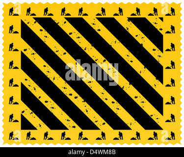 hazard warning diagonal stripes lines Stock Photo - Alamy