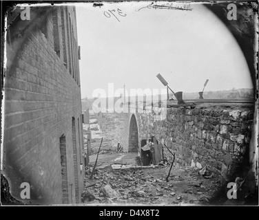 The ruins of Mayo's Stone Railroad Bridge over the James River at ...