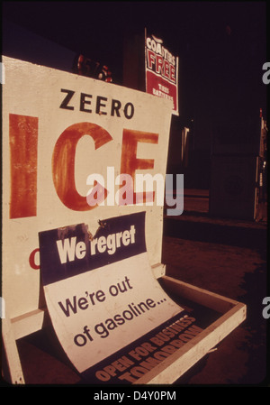 This 1973 photo shows 'Out of Gas' signs appearing across Portland in ...