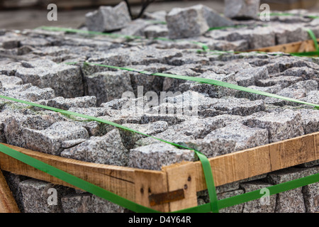 Road Paving Cobblestones Closeup. Horizontal shot Stock Photo - Alamy