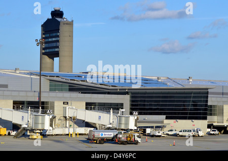 Logan Airport Control Tower Boston Massachusetts Stock Photo - Alamy