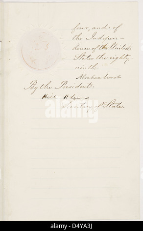 President Lincoln’s Thanksgiving Day Proclamation of 1864 is shown here ...