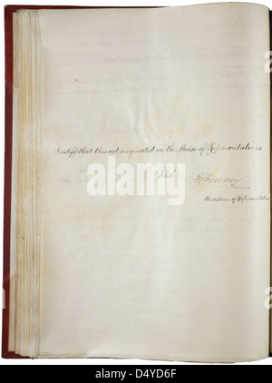 A page from the 1854 Kansas-Nebraska Act, an important legal document ...