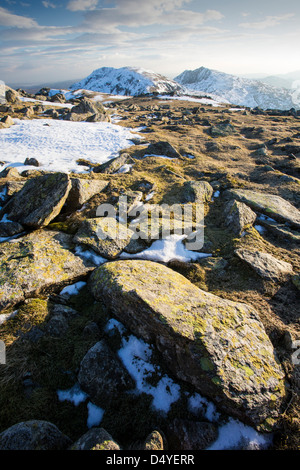 Swirl Howe in the Lake District with Coniston old man and Dow crag ...