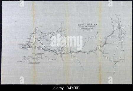 Sketch of the Illinois and Michigan Canal and the proposed Hennepin ...
