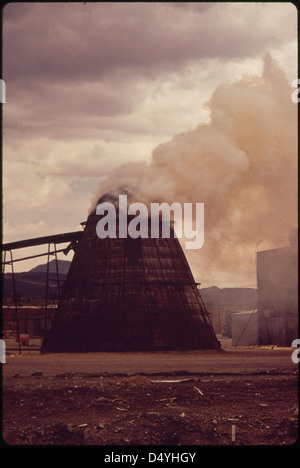 In May 1972, a Teepee burner is used to incinerate waste at a lumber ...