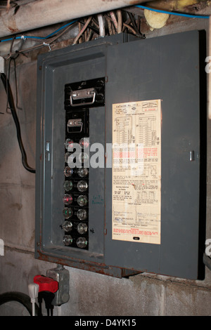 Old style electrical fuse box,UK Stock Photo - Alamy