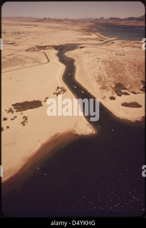 A May 1972 photograph of London Bridge in Lake Havasu City, Arizona ...