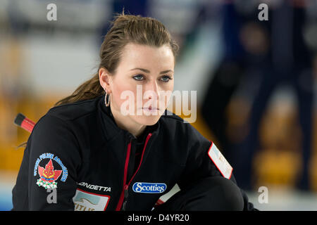 Emma Miskew (CAN), MARCH 20, 2013 - Curling : World Women's Curling ...