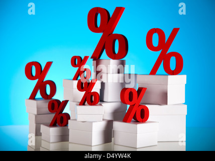 Red percentage symbols Stock Photo - Alamy