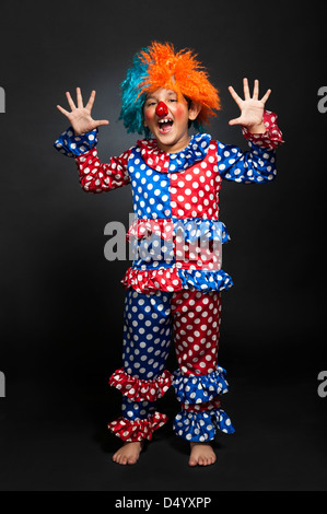 Boy with the clown nose Stock Photo - Alamy